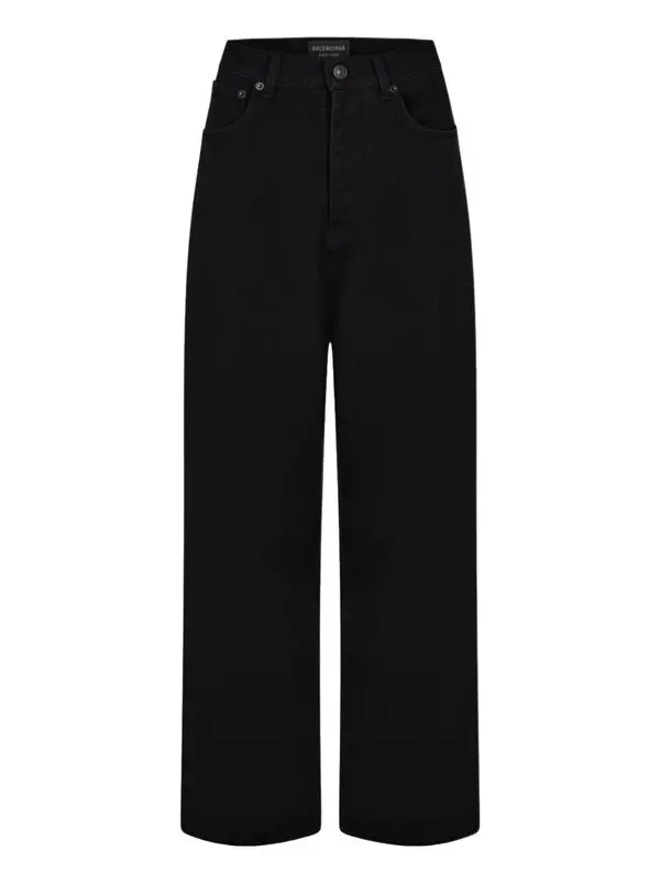 Balenciaga Wide-leg Denim Trousers - Black
