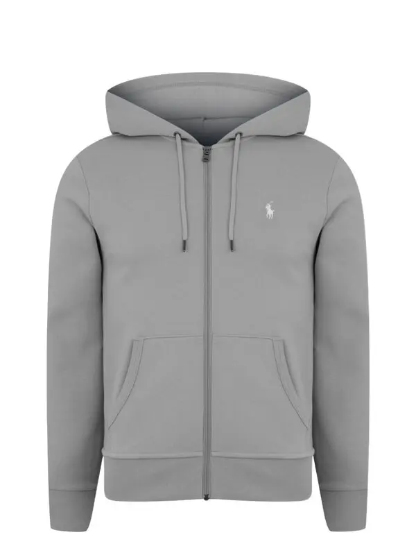 Polo Ralph Lauren Zip-up Hoodie With Logo Graphic - Gray