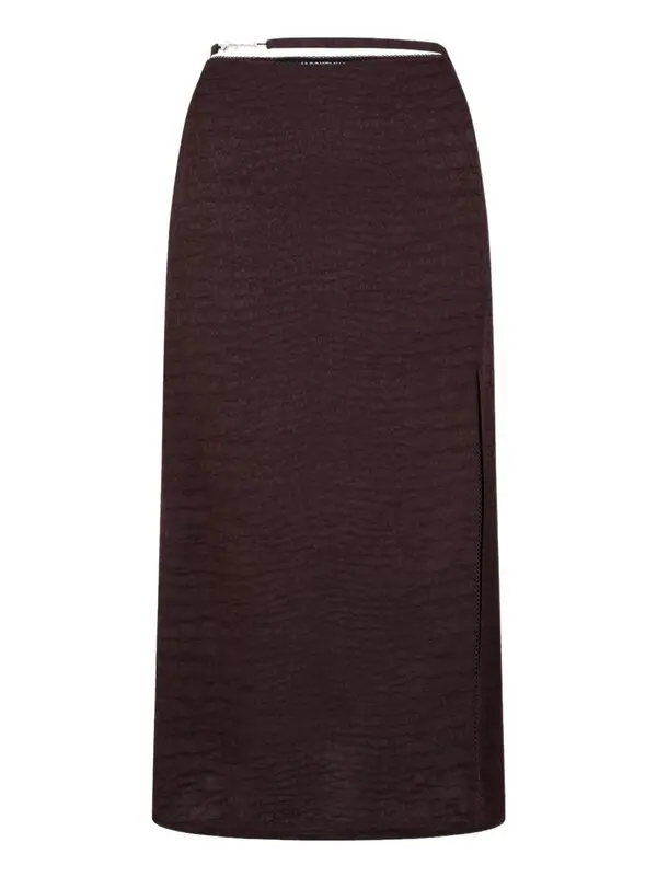 Jacquemus Slit Skirt - Black