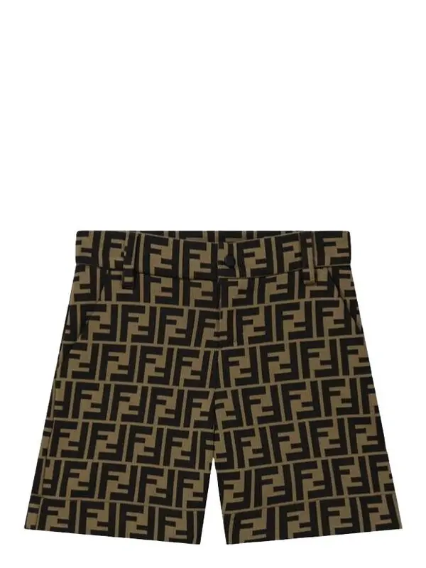 Fendi Ff Monogram Jacquard Shorts - Brown