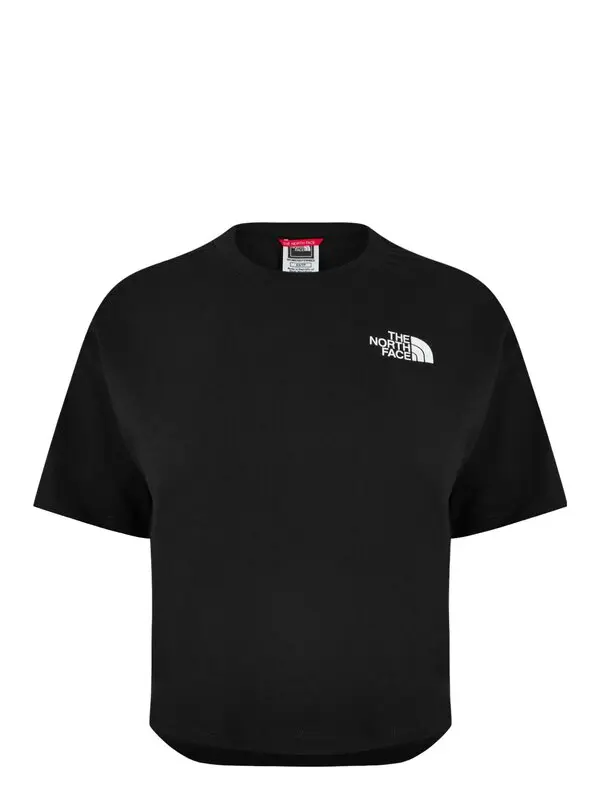 The North Face Cropped Cotton T-shirt With Logo Print - Black