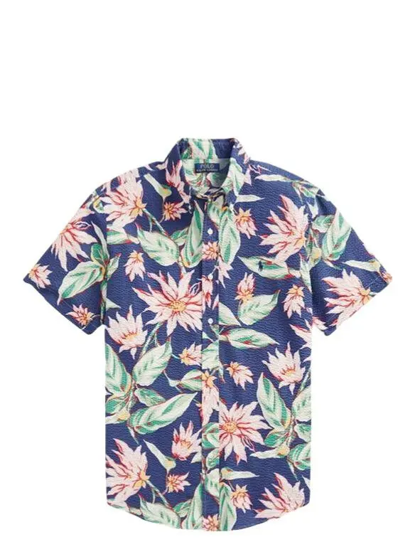 Polo Ralph Lauren Floral Short-sleeved Shirt - Blue
