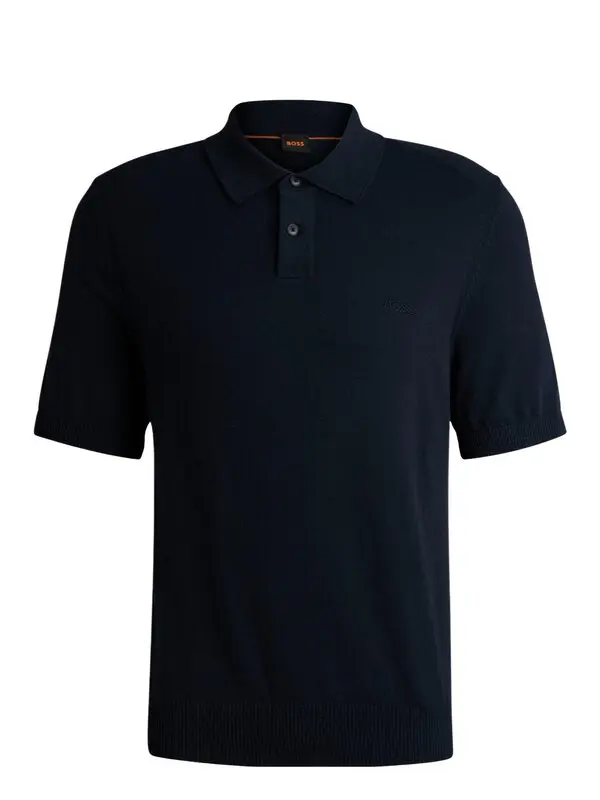 Hugo Boss Cotton Knitted Top - Black