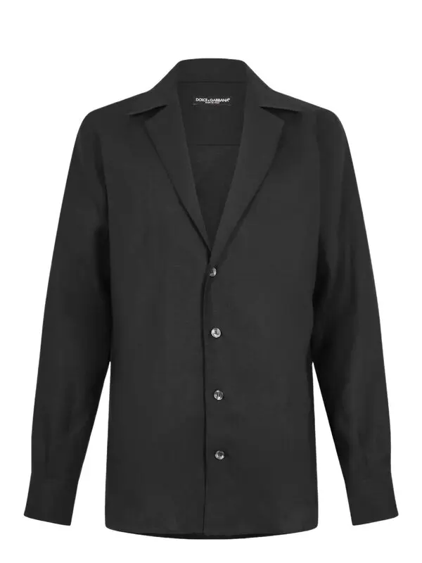 Dolce & Gabbana V-neck Long Sleeve Shirt - Black