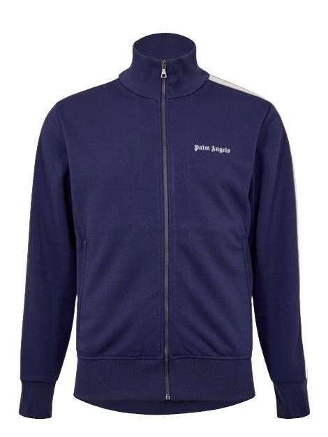 Palm Angels Classic Track Jacket With Logo Detail - Blue