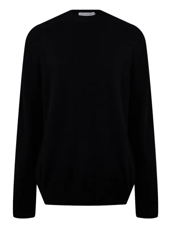 Comme Des Garçons Long Sleeve Crew Neck Sweater - Black