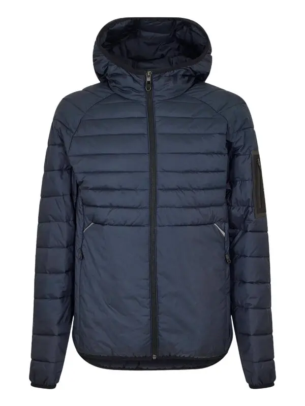 Hugo Boss Water-repellent Hooded Puffer Jacket With Reflective Detail - Black