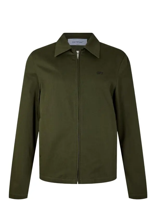 Off-White Arrows Zipped Overshirt - Green