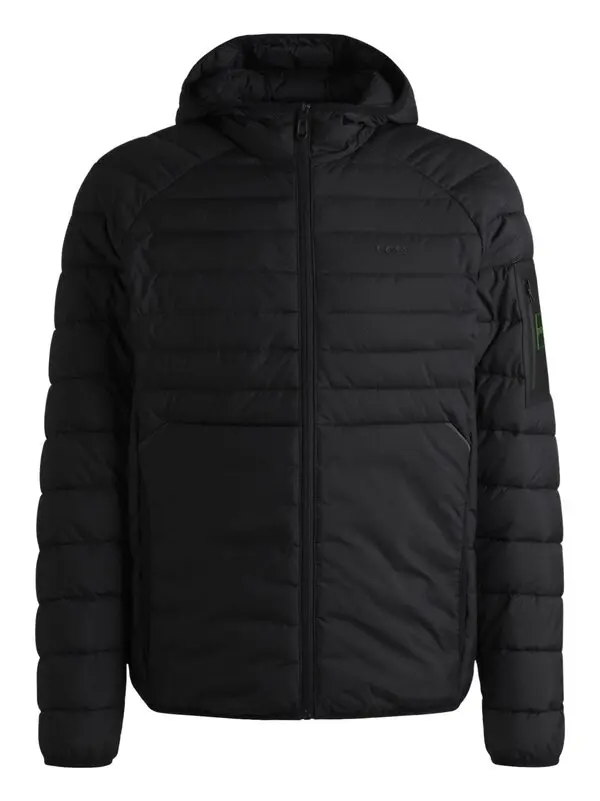 Hugo Boss Water-repellent Hooded Puffer Jacket - Black