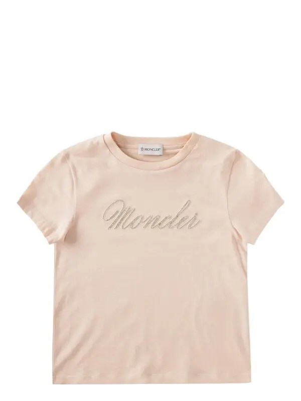 Moncler Script Short-sleeved T-shirt - Nude