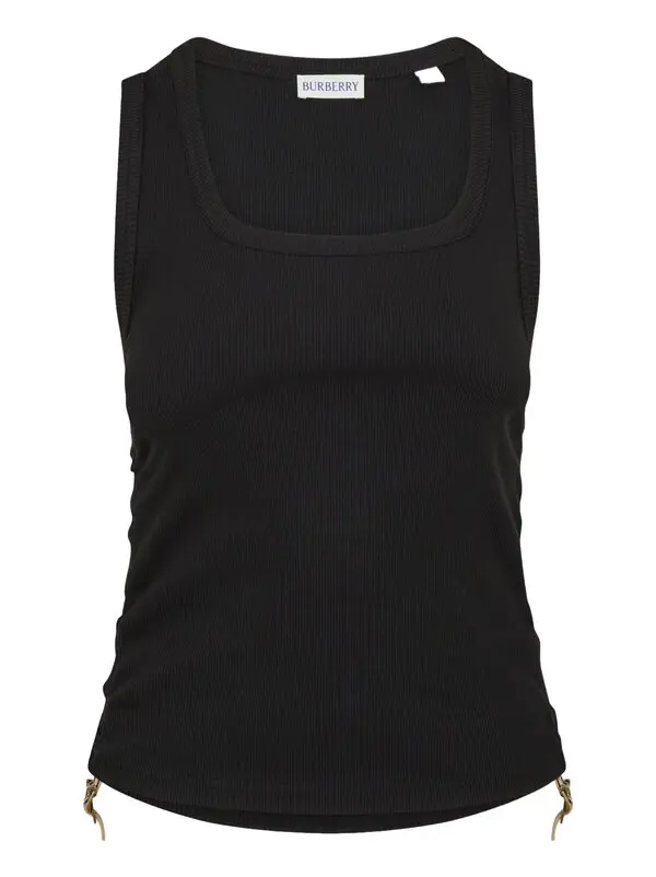 Burberry Ruched Buckle Tank Top - Black