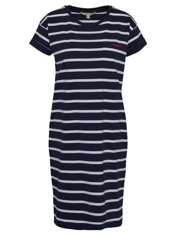 Barbour Otterburn Striped Midi Dress - Black
