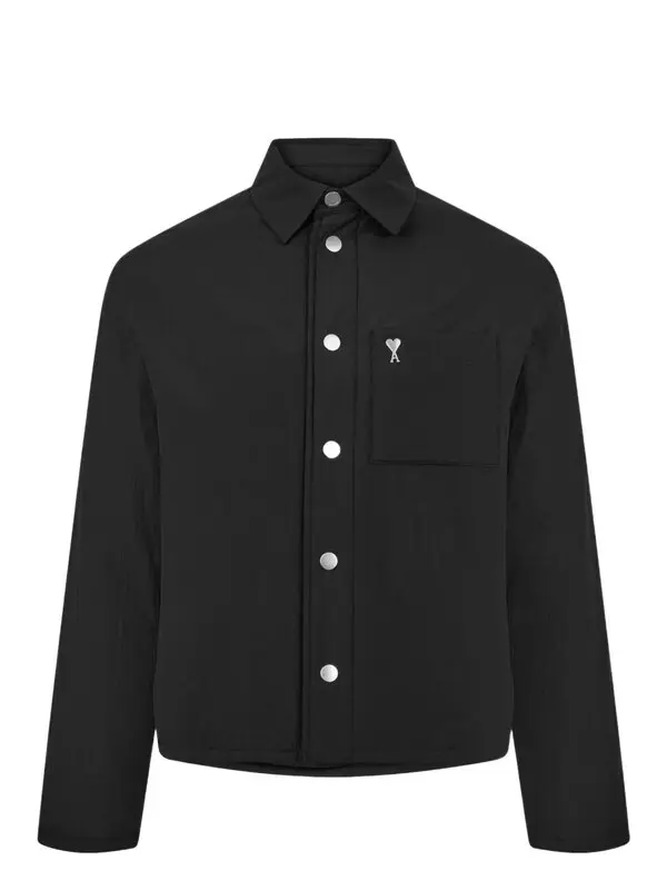 AMI Paris Padded De Coeur Overshirt - Black