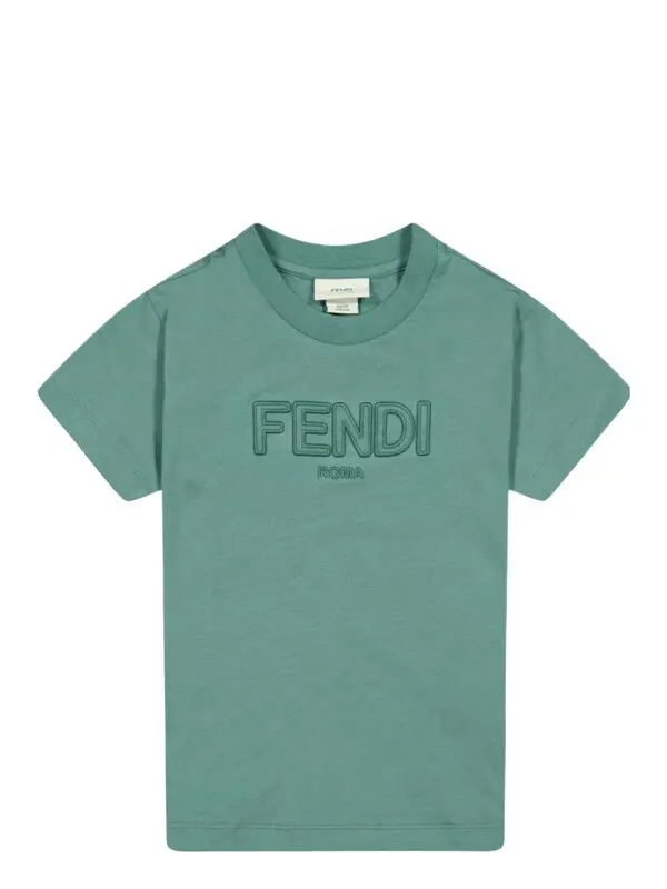 Fendi Embroidered Logo T-shirt - Green