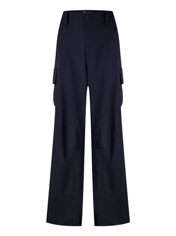 Bottega Veneta Wide Leg Cargo Trousers - Black