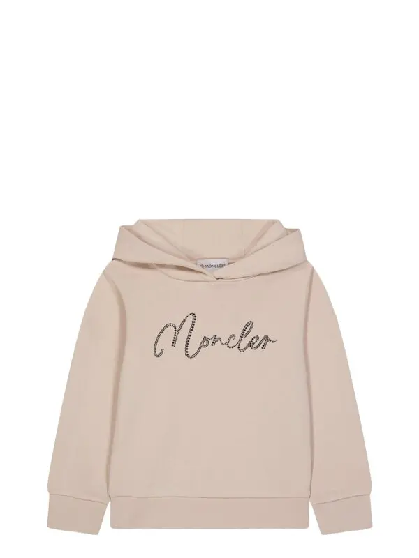 Moncler Logo Hoodie - Nude