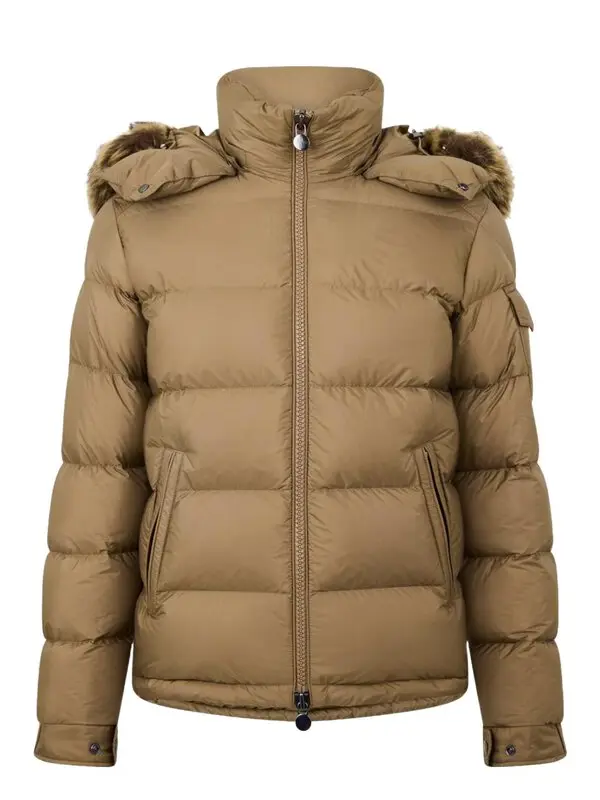 Moncler Maya Quilted Down Jacket With Hood - Green