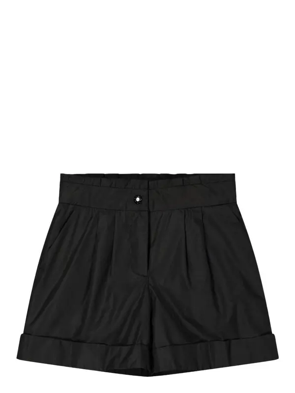 Moncler Pleated Badge Shorts - Black