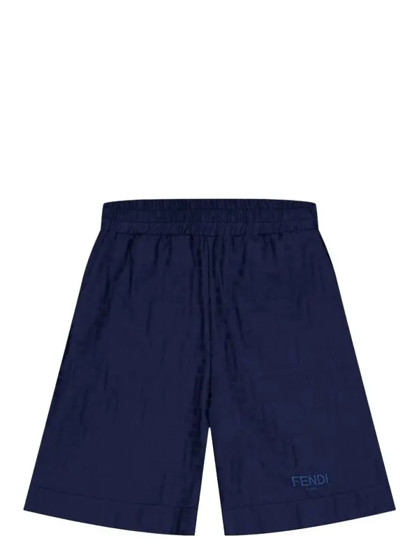 Fendi Monogram Jacquard Shorts - Black