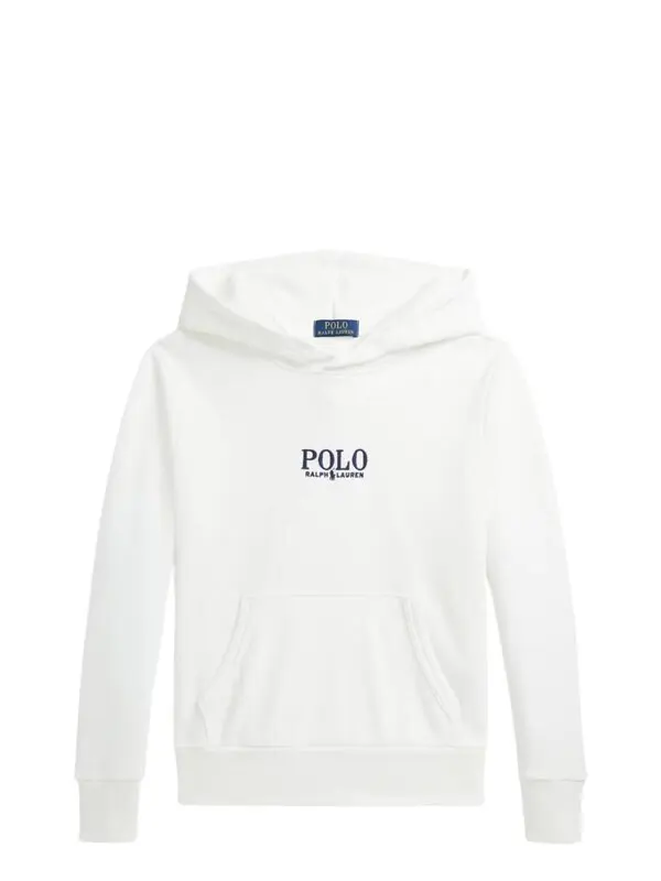 Polo Ralph Lauren Embroidered Logo Hooded Sweatshirt - White