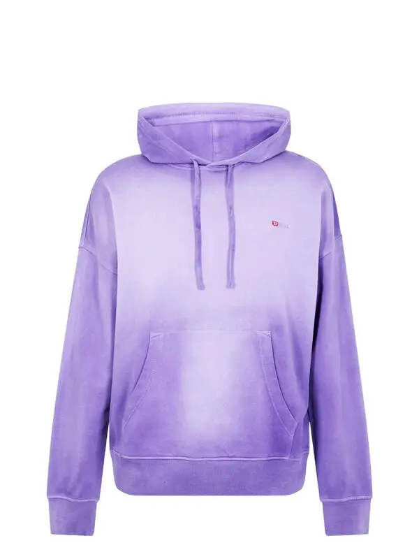 DIESEL® Gradient Wash Drawstring Hoodie - Purple
