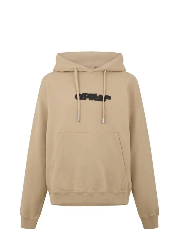Off-White Casual Hooded Sweatshirt - Nude