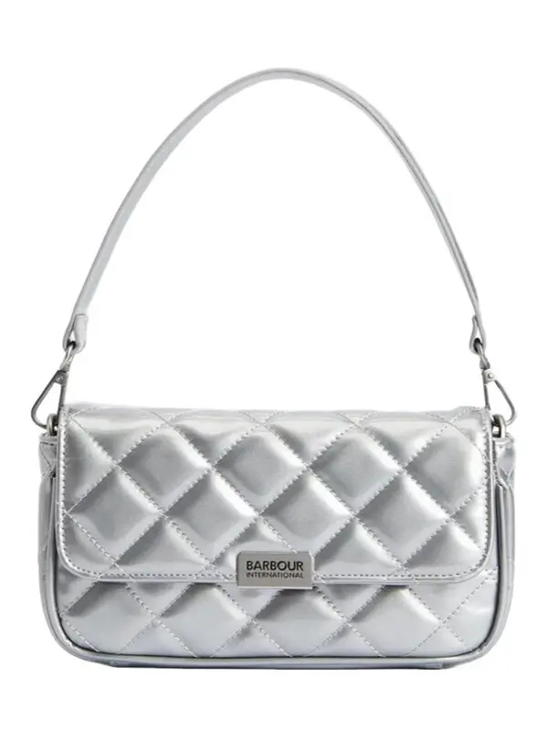 Barbour Quilted Medium Cross Body Bag - Gray