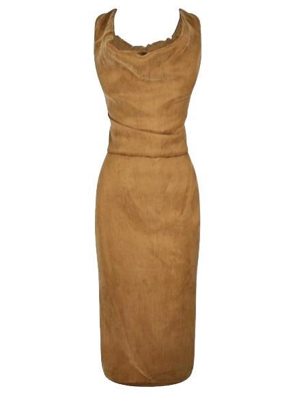 VIVIENNE WESTWOOD Sleeveless Draped Off-the-shoulder Dress - Brown