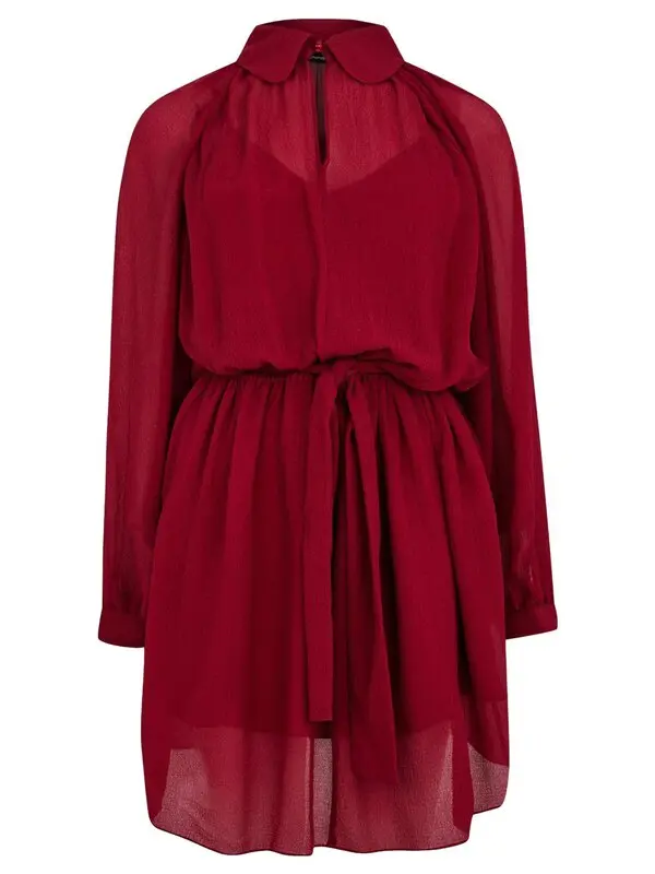 Emporio Armani Draped Mini Dress - Red