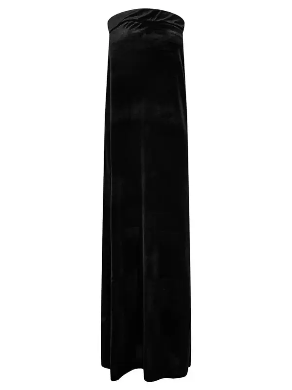 Norma Kamali Strapless Gown With Draped Detailing - Black