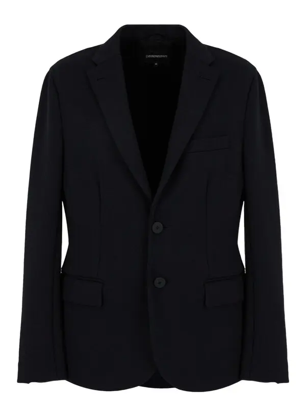 Emporio Armani Dark Blue Blazer - Black