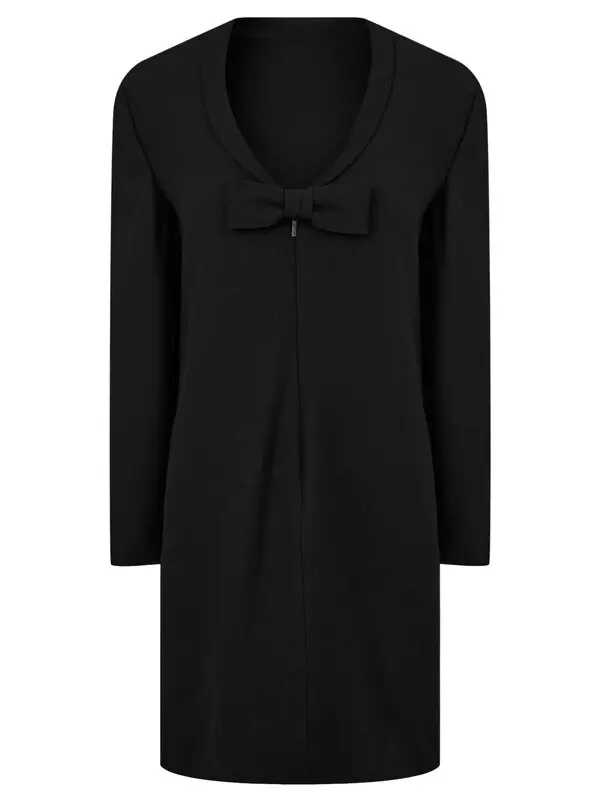 Valentino Garavani Wool Bow Back Mini Dress - Black