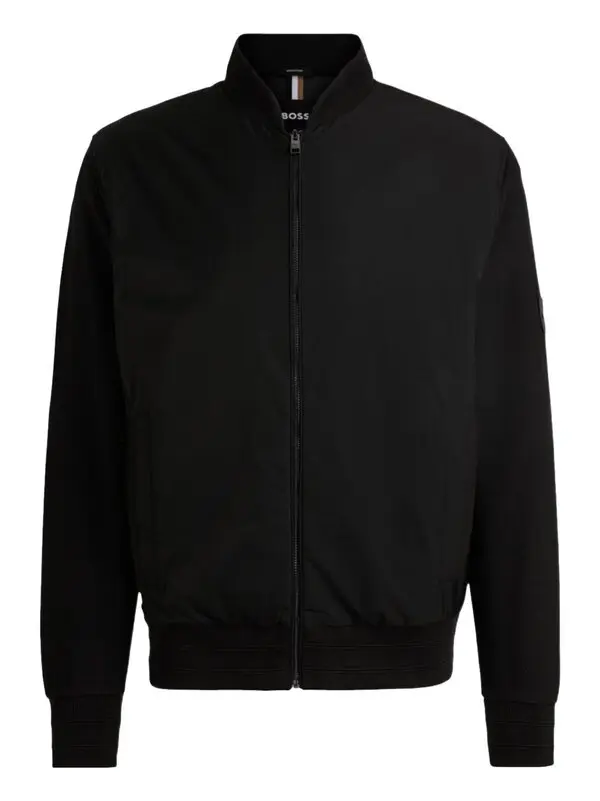 Hugo Boss Full-zip Fleece Jacket - Black