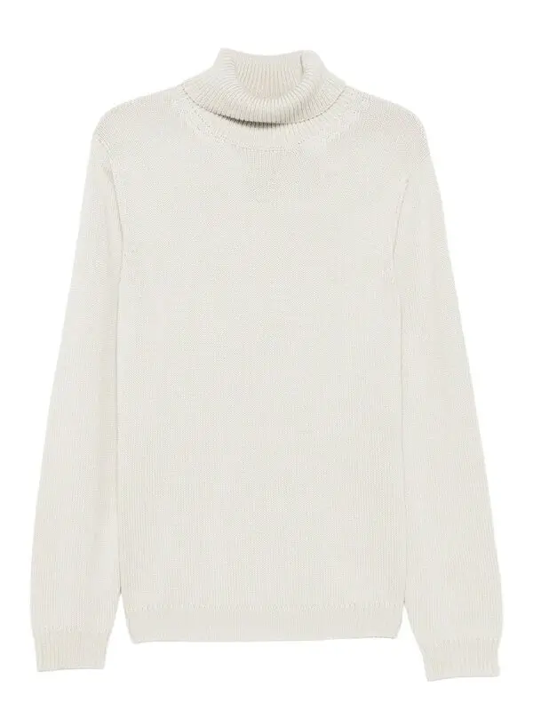 ROBERTO COLLINA High Neck Long Sleeve Sweater - White