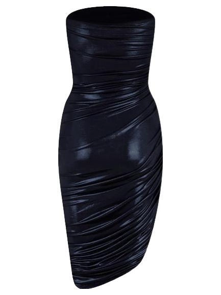 Norma Kamali Off-shoulder Ruched Midi Dress - Black