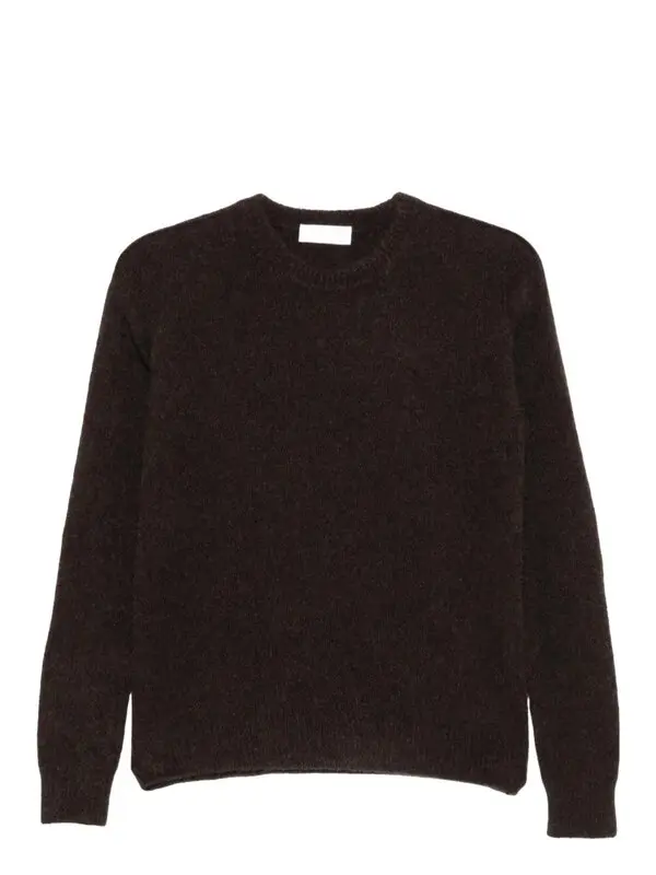 ROBERTO COLLINA Crew Neck Long Sleeve Sweater - Black