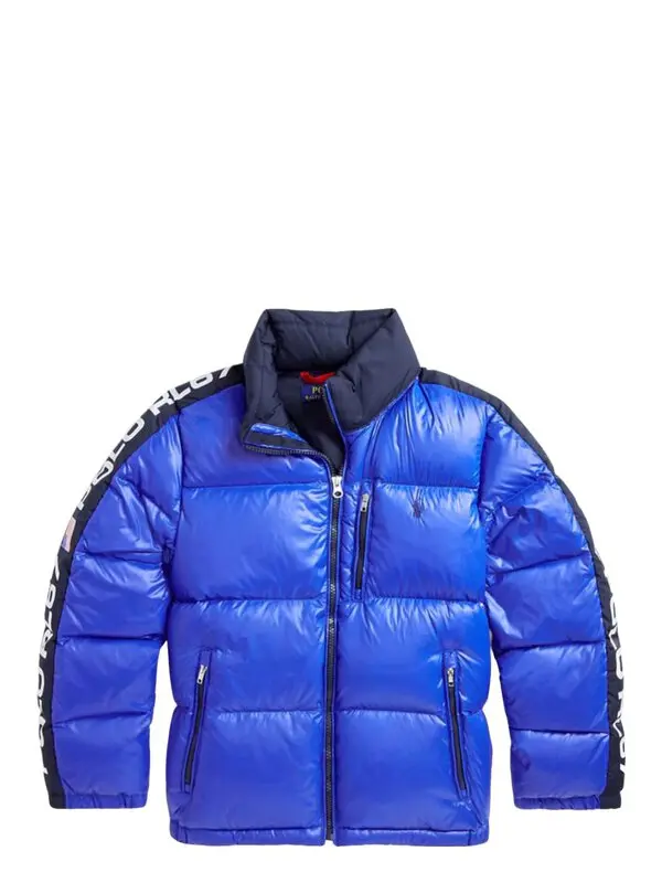 Polo Ralph Lauren Logo Hooded Down Jacket - Blue