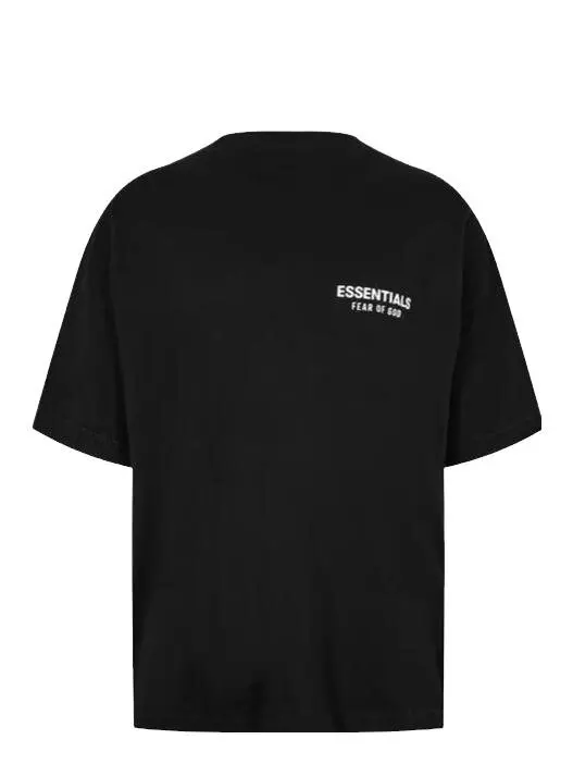 Fear Of God Round-neck Logo T-shirt - Black
