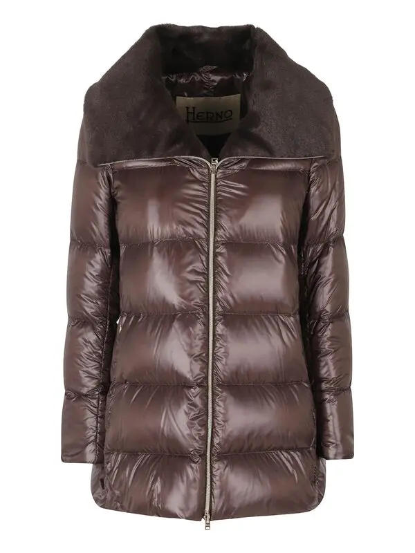 Herno Thickened Zippered Down Jacket - Black