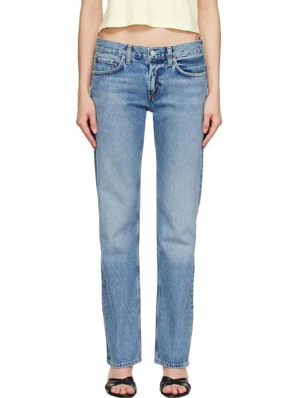 AGOLDE Non-stretch Slim-fit Jeans With Fading And Whiskering - Blue