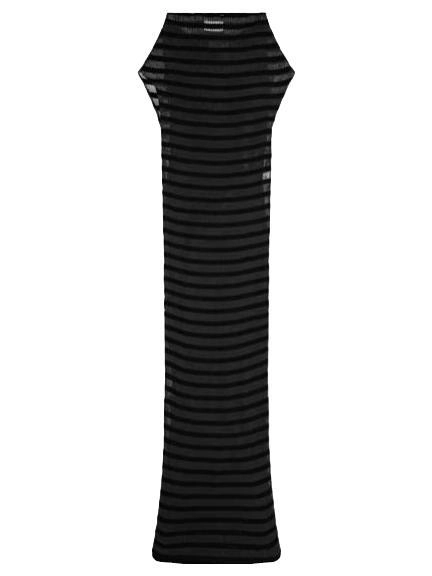 JEAN PAUL GAULTIER Mariniere Striped Maxi Dress - Black