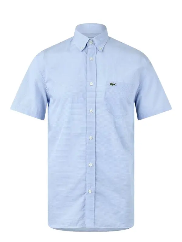 Lacoste Short Sleeve Plain Shirt - Blue