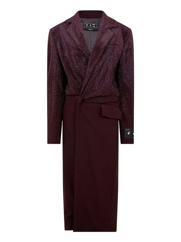 Off-White Burgundy Blazer Dress - Black