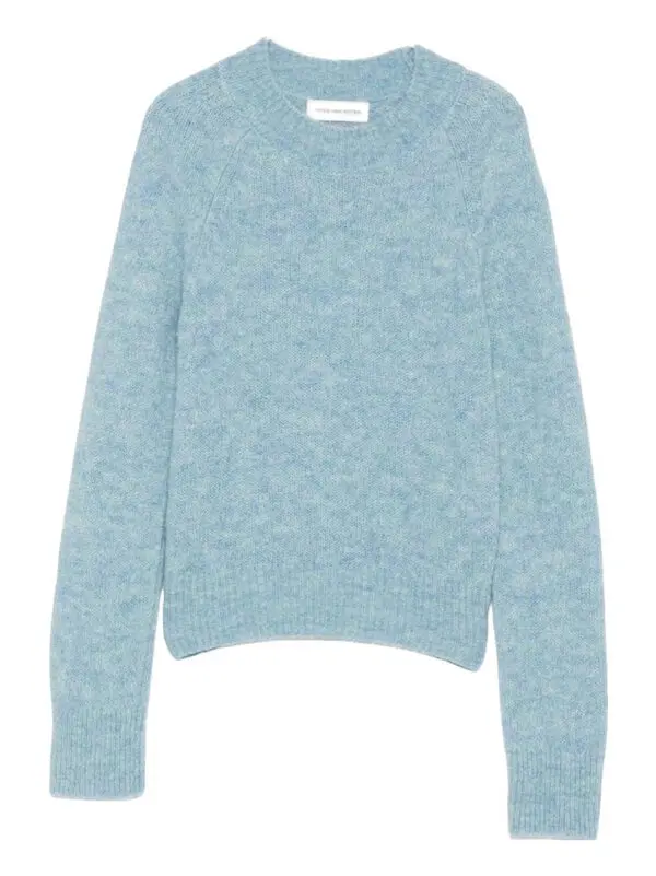 Dries Van Noten Crew Neck Raglan Sweater - Light Blue