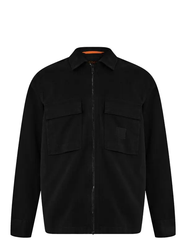 Hugo Boss Full Zip Overshirt - Black
