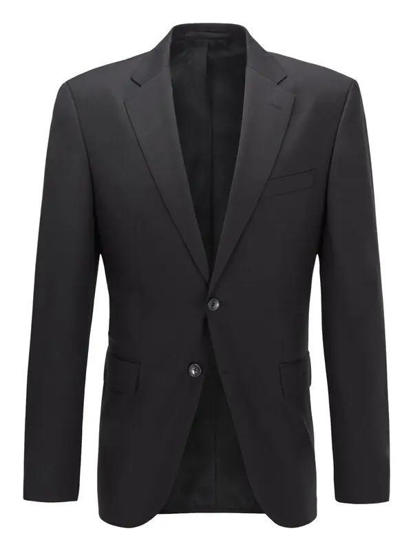 Hugo Boss Notched-lapel Two-button Blazer - Black