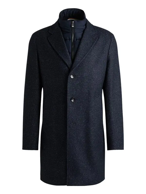 Hugo Boss Mid-length Two-piece Coat - Black
