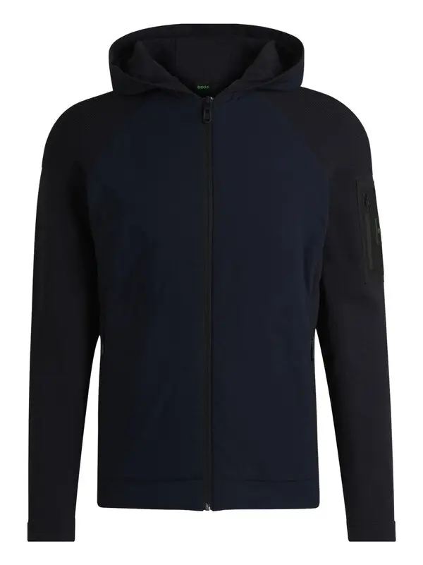 Hugo Boss Zip-up Hooded Jacket - Black