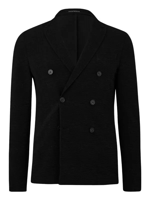 Emporio Armani Solid-colored Blazer - Black