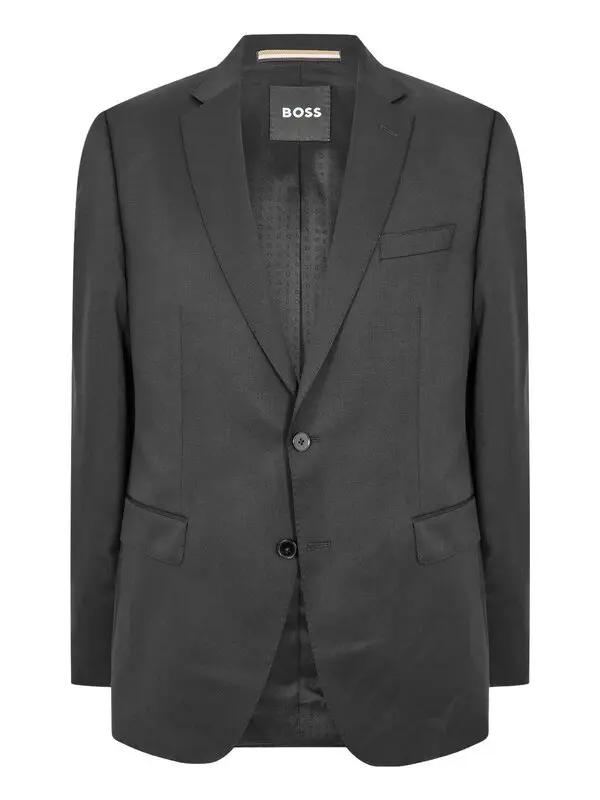 Hugo Boss Notch Lapel Two-button Blazer - Black